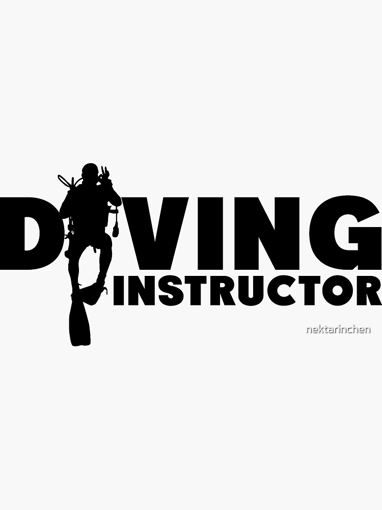 "Diving Instructor" Sticker for Sale by nektarinchen | Redbubble