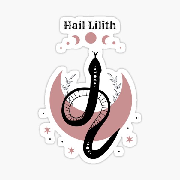 "Hail Lilith Snake and Moon " Sticker for Sale by BubonicCowboy | Redbubble