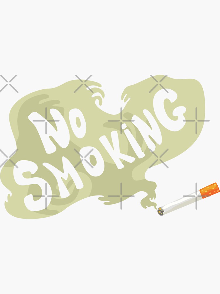 "No smoking campaign - SAY NO TO CIGARETTES" Sticker for Sale by ...