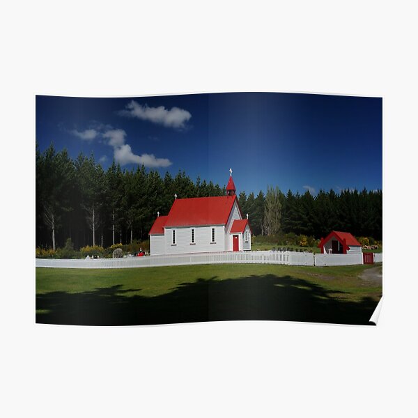 "Waitetoko Church" Poster by PeterKurdulija | Redbubble