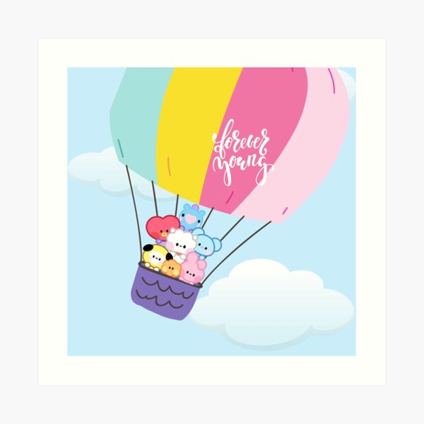 "BTS ARMY OT7 | For Youth BTS | BT21 Character Edition | Forever Young ...