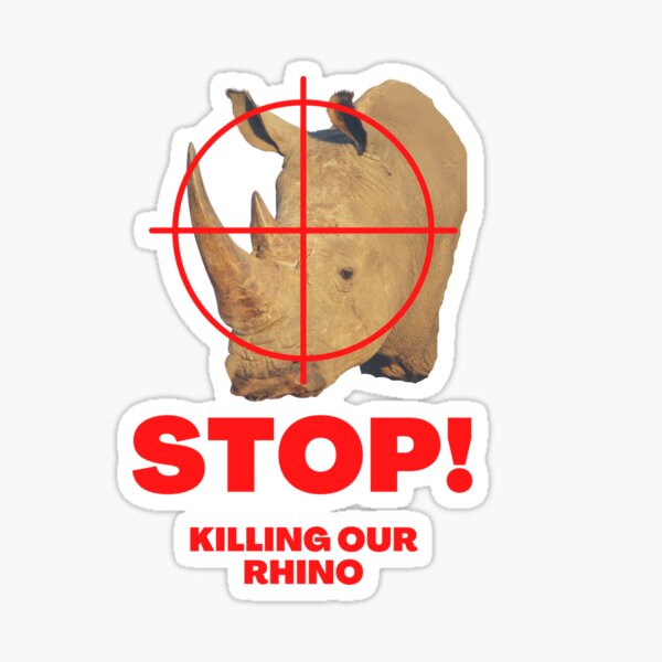 "Save the Rhino" Sticker for Sale by FishEagle | Redbubble