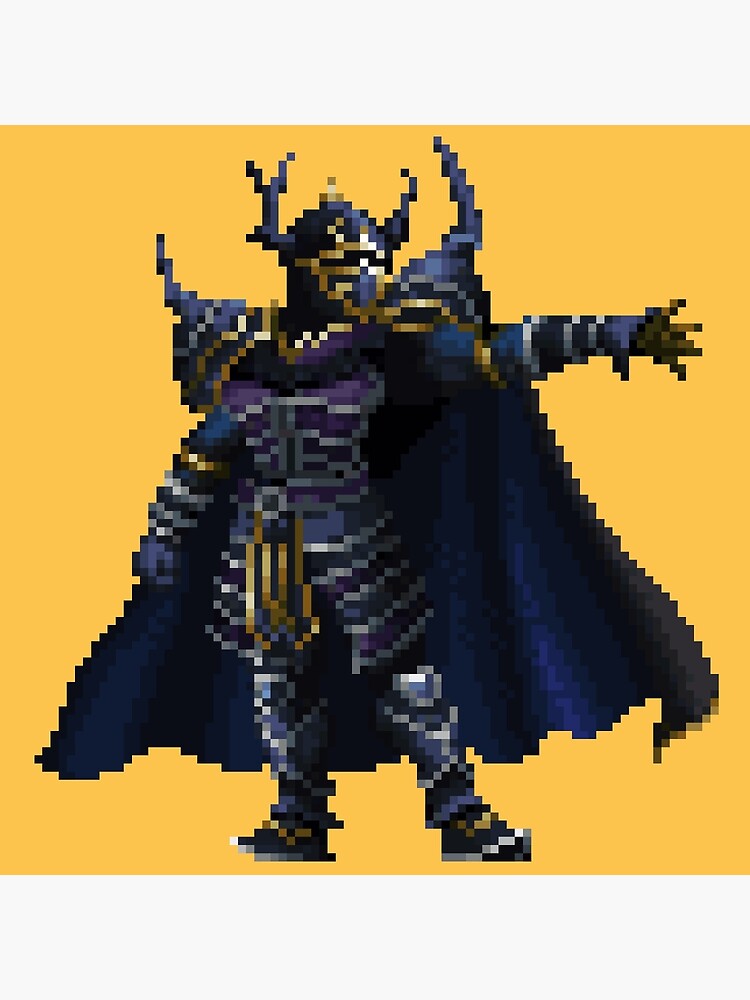 "Black Mage Golbez Standby Final Fantasy IV Pixel Art" Canvas Print for ...
