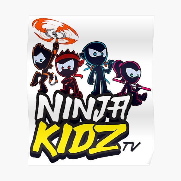 "Ninja Kidz, Cartoon Ninjaz " Poster for Sale by LopezOdessa | Redbubble