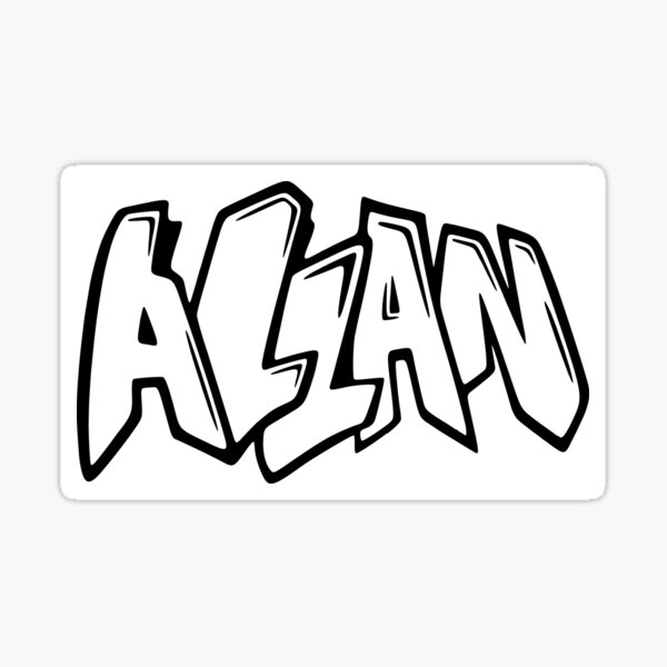 "Allan - Graffiti Name Design" Sticker for Sale by NameThatShirt ...