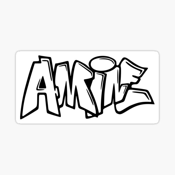 "Amine - Graffiti Name Design" Sticker for Sale by NameThatShirt ...