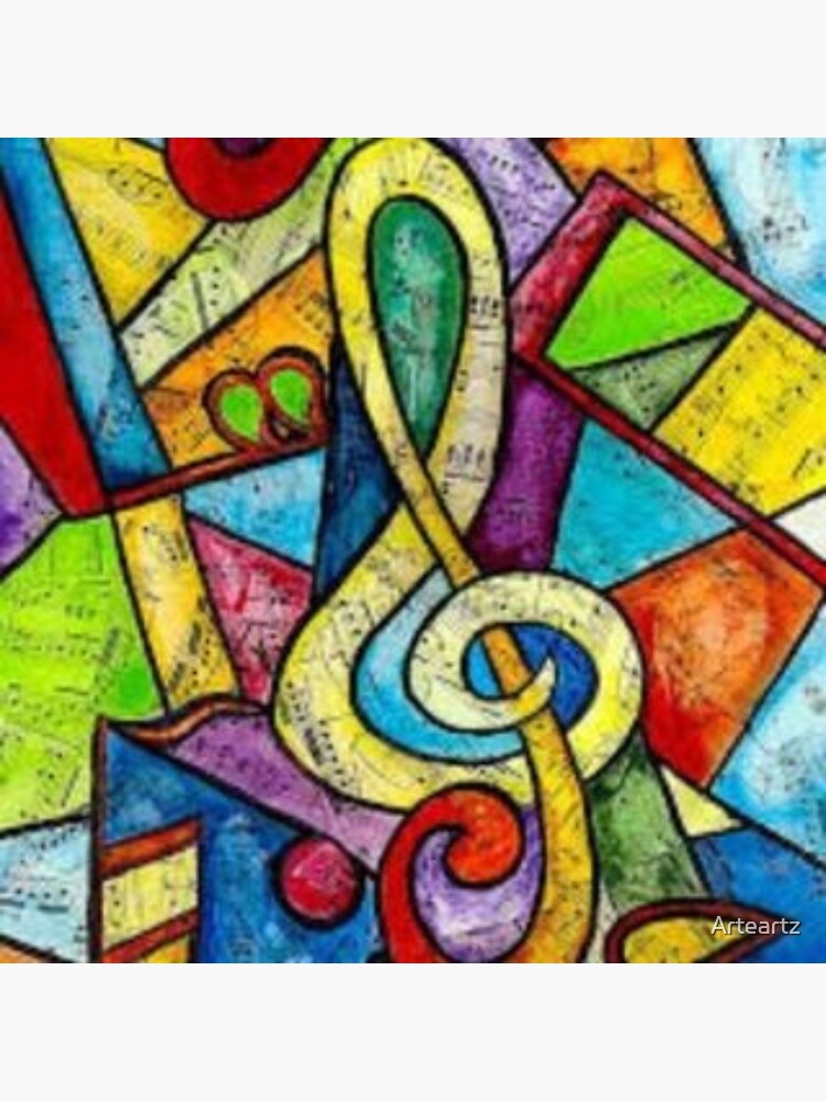 Imán «Símbolo de nota musical de color muli que tiene pequeñas notas ...