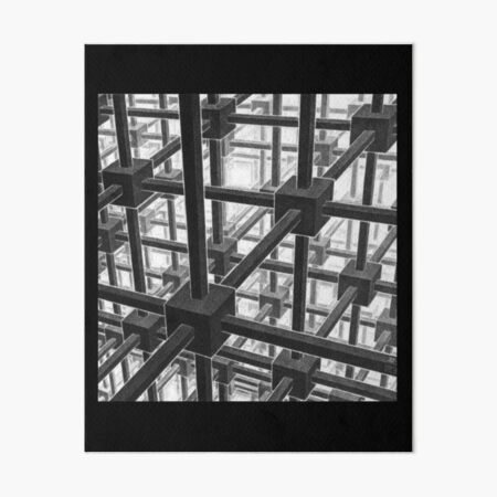 "Cubic Division of Space by Maurits Cornelis Escher " Art Board Print ...