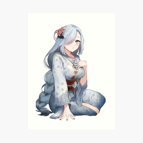 "Shenhe Genshin Impact " Art Print for Sale by oniichananime | Redbubble