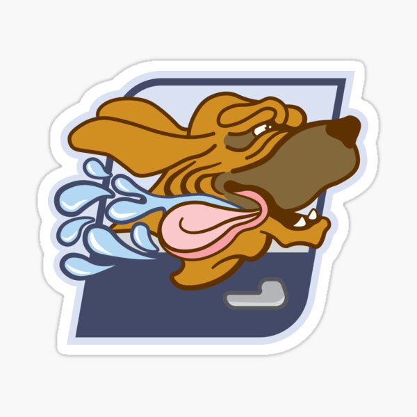 "Slobberdog" Sticker for Sale by skraps-ink | Redbubble