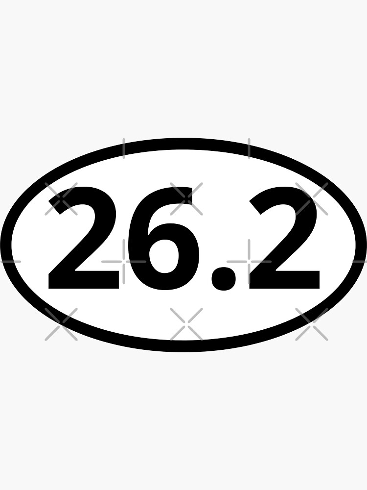 "26.2" Sticker for Sale by JWilson00 | Redbubble