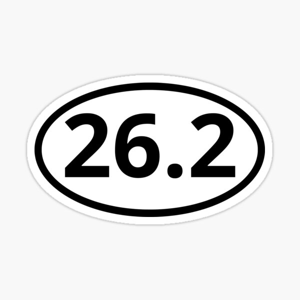 "26.2" Sticker for Sale by JWilson00 | Redbubble