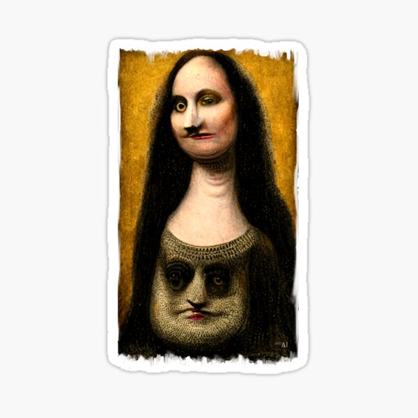 "Mona Lisa Variation 2" Sticker for Sale by supakriss | Redbubble