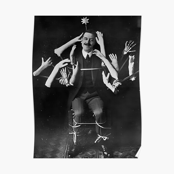 "Vintage Magician With Spirit Hands Funny Weird" Poster for Sale by ...