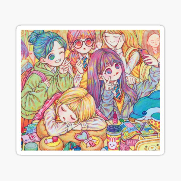 "Friends" Sticker for Sale by rowonart | Redbubble