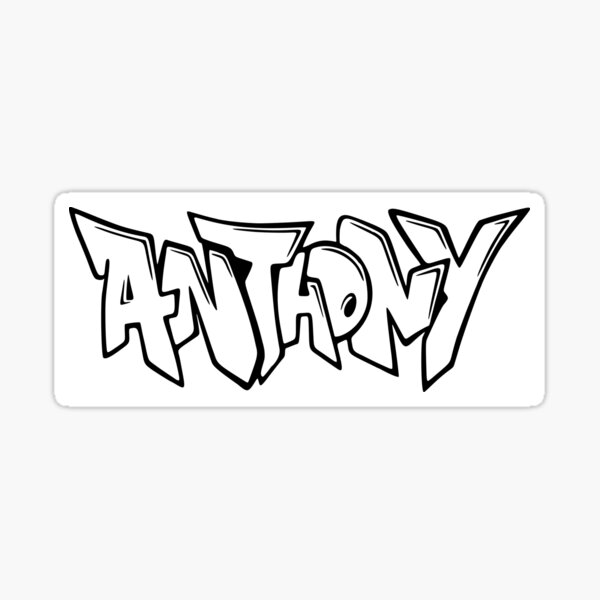 "Anthony - Graffiti Name Design" Sticker for Sale by NameThatShirt ...