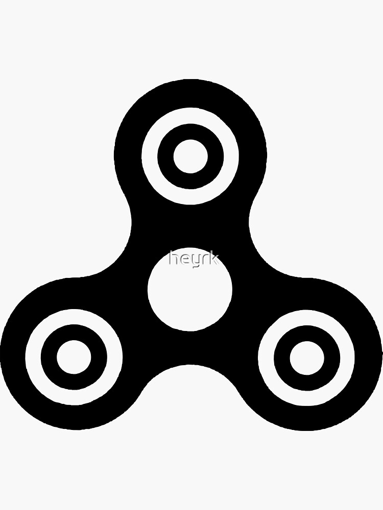 "Fidget Spinner Logo" Sticker for Sale by heyrk | Redbubble
