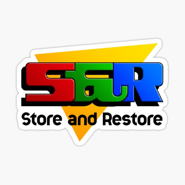 "Store & Restore logo" Sticker for Sale by SANDROFFICIAL | Redbubble
