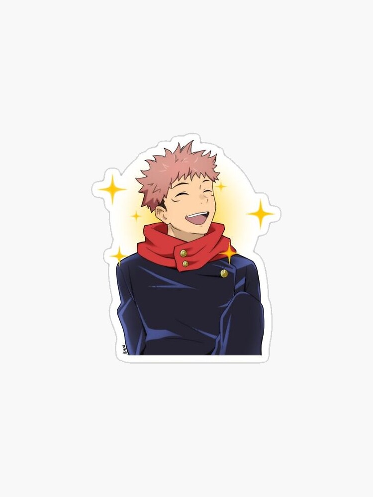 "Itadori Yuji Smiling" Sticker for Sale by JoshGuerra | Redbubble