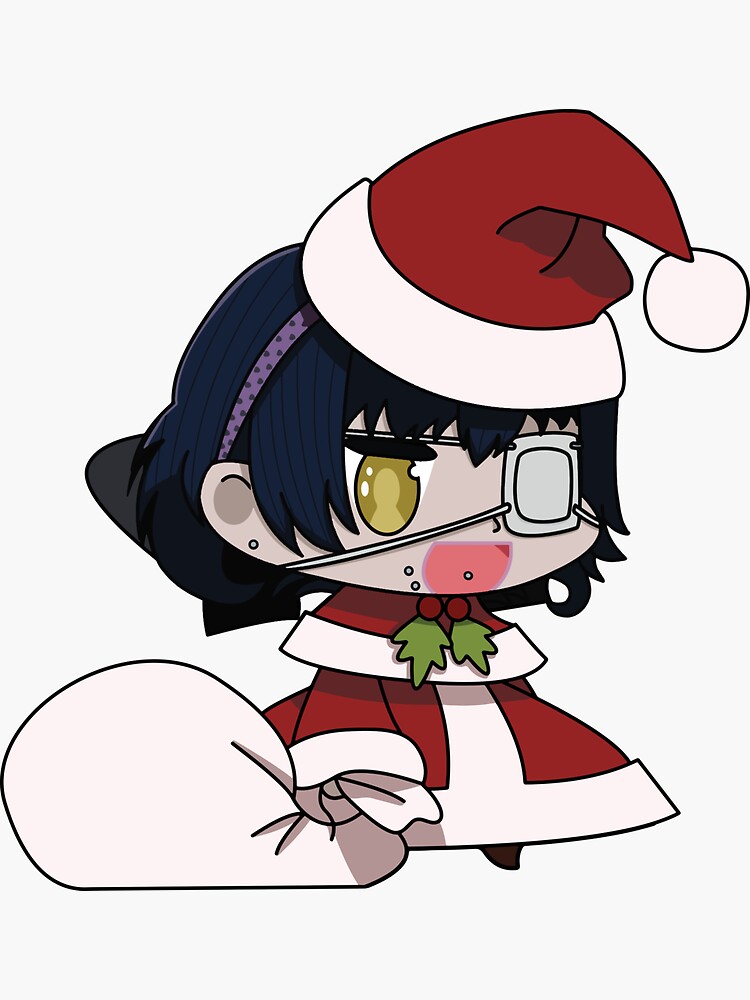 "Midari Ikishima Chibi Christmas Meme" Sticker by MangaMolly | Redbubble