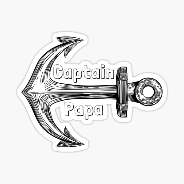 "Captain dad sticker for father's day" Sticker by RaJaSpace | Redbubble