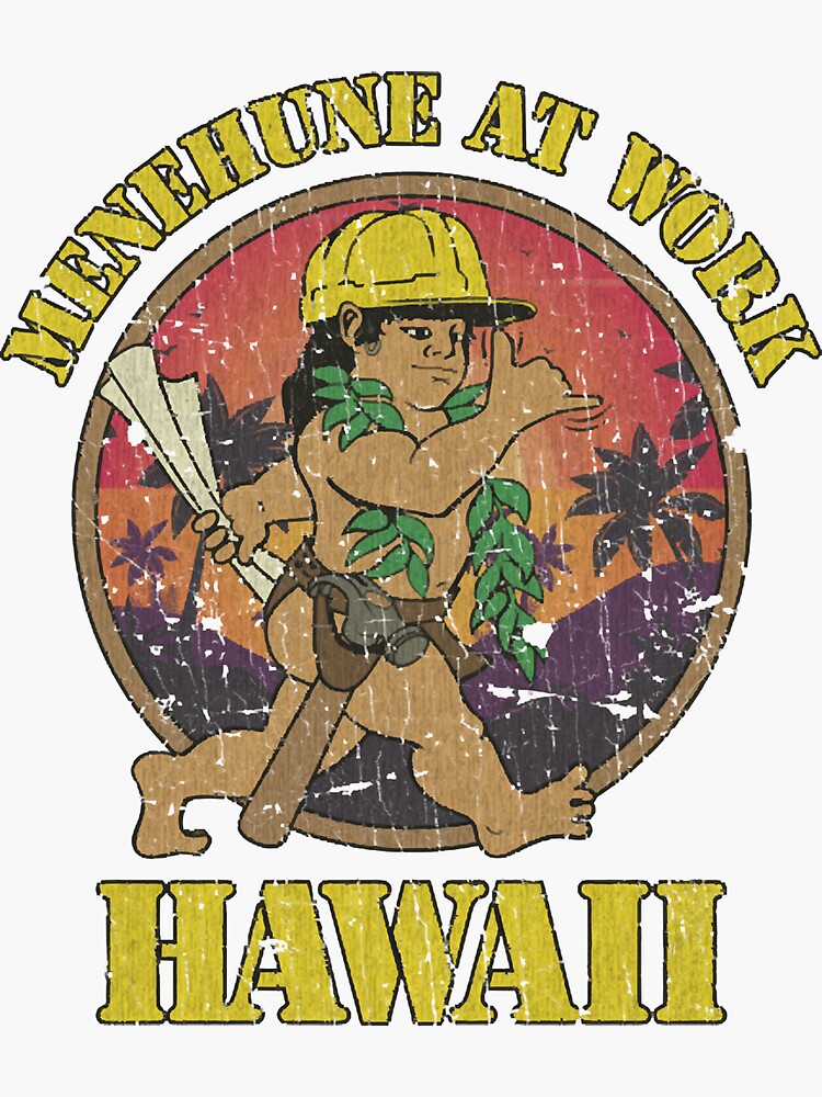 "Menehune at Work 1986 " Sticker for Sale by Lliaskena3 | Redbubble