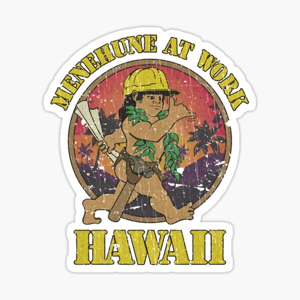 "Menehune at Work 1986 " Sticker for Sale by Lliaskena3 | Redbubble