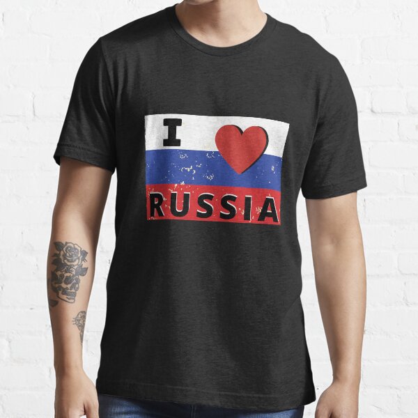 "I LOVE RUSSIA Russian Flag Patriotic Pro Russia " T-shirt for Sale by ...