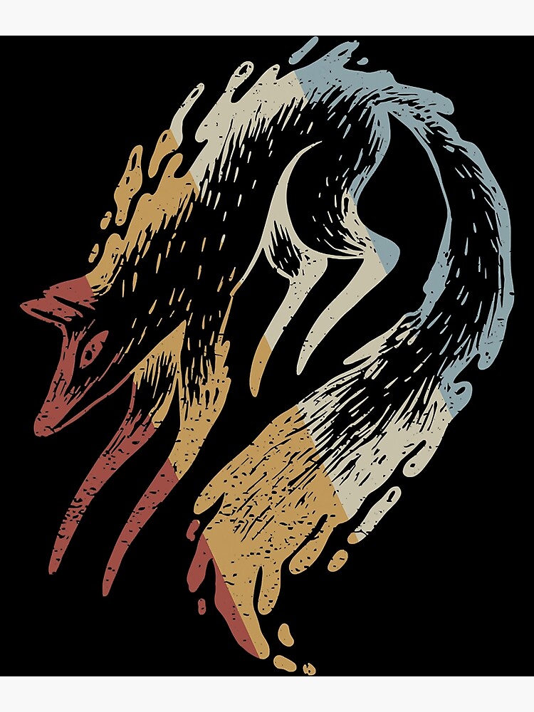 Poster « Renard Style Rétro Vintage », par MarcoVerrati | Redbubble