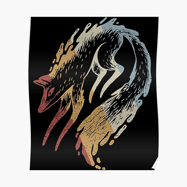Poster « Renard Style Rétro Vintage », par MarcoVerrati | Redbubble