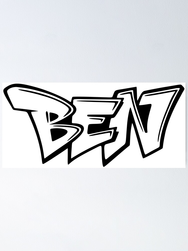 "Ben - Graffiti Name Design" Poster for Sale by NameThatShirt | Redbubble