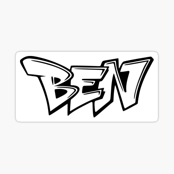 "Ben - Graffiti Name Design" Sticker for Sale by NameThatShirt | Redbubble