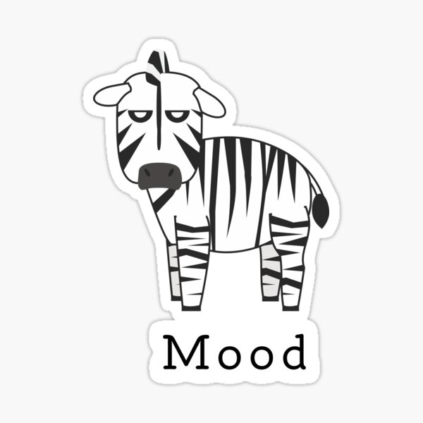 "Grumpy Zebra Mood" Sticker for Sale by Batmantis275 | Redbubble
