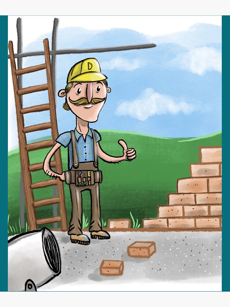 "Bill the Builder cartoon " Poster for Sale by SpencerColin | Redbubble