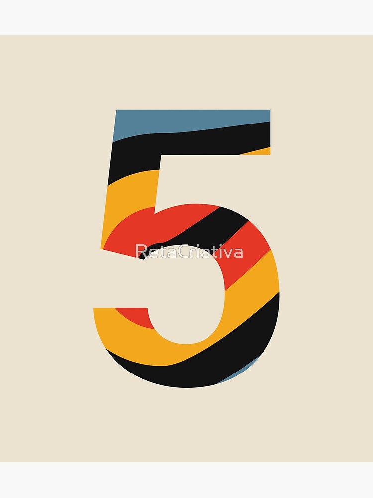 "Modern and Abstract number five (5) type" Poster for Sale by ...