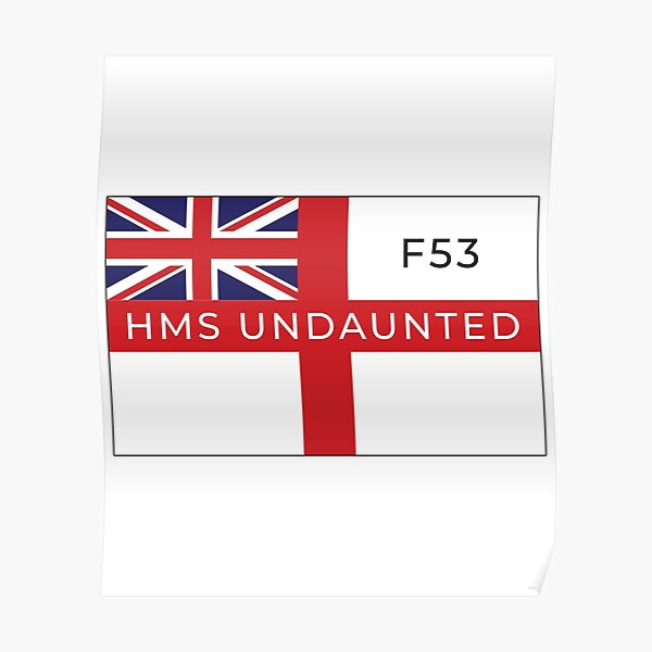 "HMS Undaunted On British White Ensign - F53 - British Navy Type 15 ...
