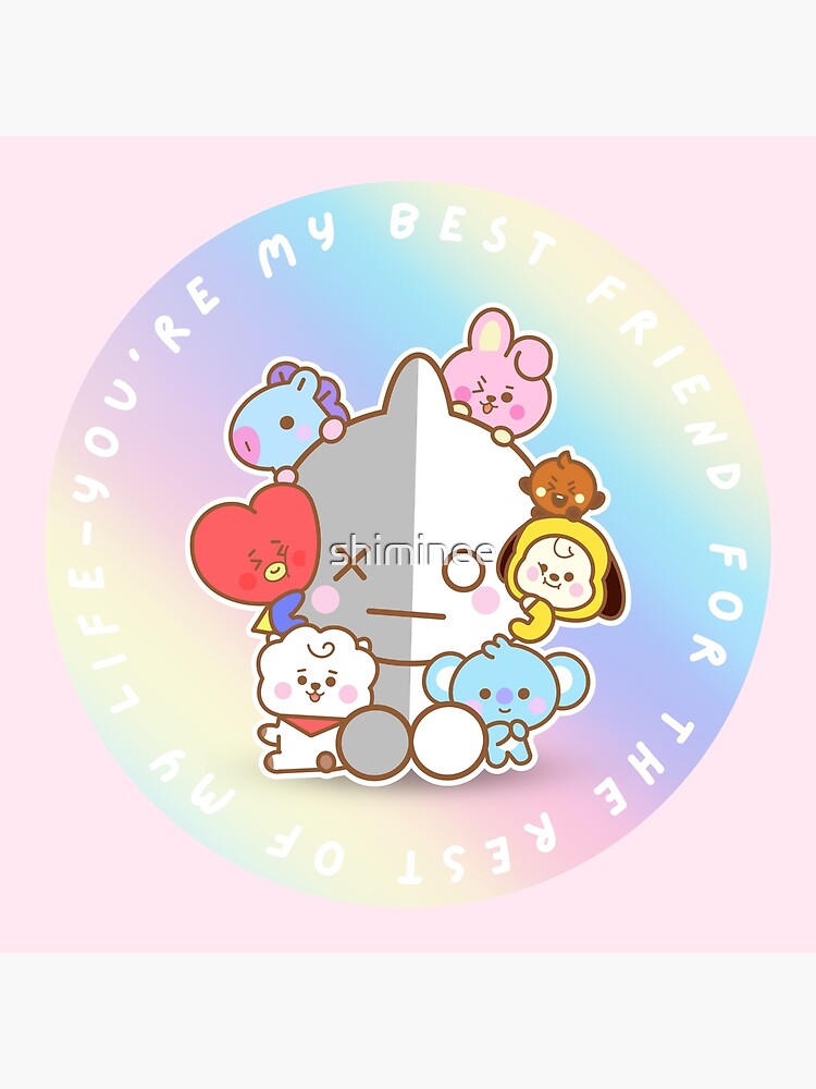 "BTS ARMY OT7 Forever| For Youth BTS | BT21 Character | BTS proof" Art Print for Sale by ...