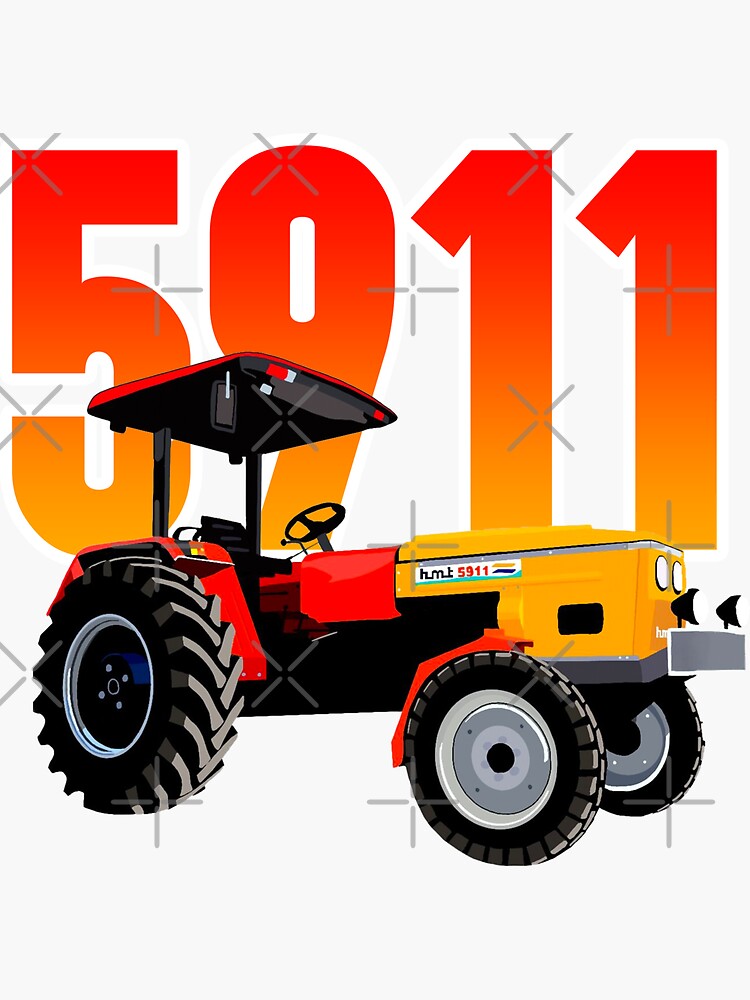 "5911 Tractor Sticker" Sticker for Sale by Pardeepdesign | Redbubble