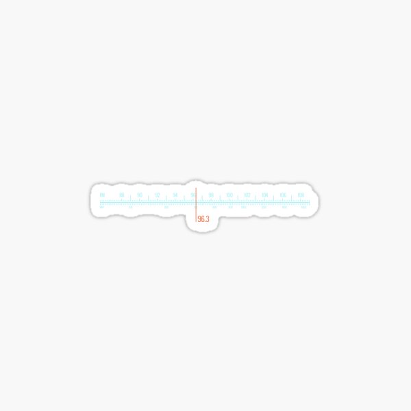 "96.3FM Radio Frequency" Sticker for Sale by ANORAKATTIC | Redbubble
