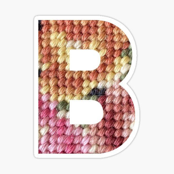 "Vintage petit point pattern - Letter B" Sticker for Sale by ...