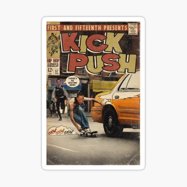 "Lupe Fiasco - Kick Push Comic Book Parody" Sticker for Sale by ...