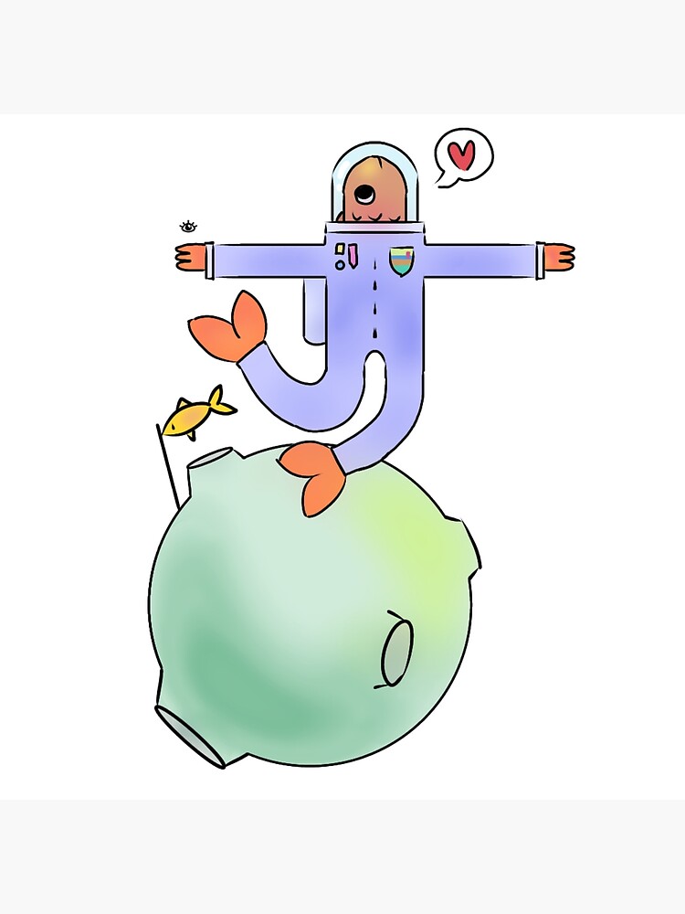 "Anthropomorfic fish as astronaut" Poster for Sale by lilbluecowey ...
