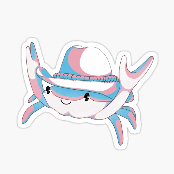 "Trans Crab" Sticker for Sale by BillieButt | Redbubble