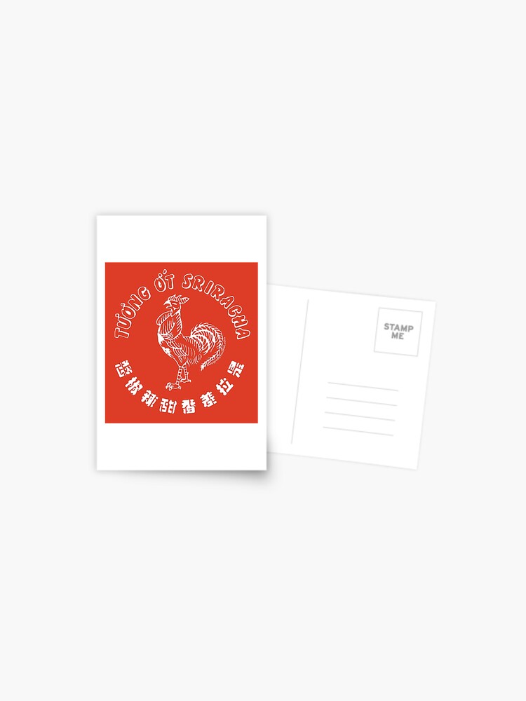 "Sriracha Hot Sauce Logo Large White" Postcard for Sale by Designs by Kool Kat | Redbubble