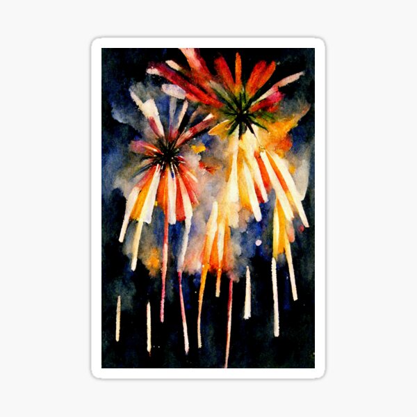 "Fireworks " Sticker for Sale by ElectricDream | Redbubble