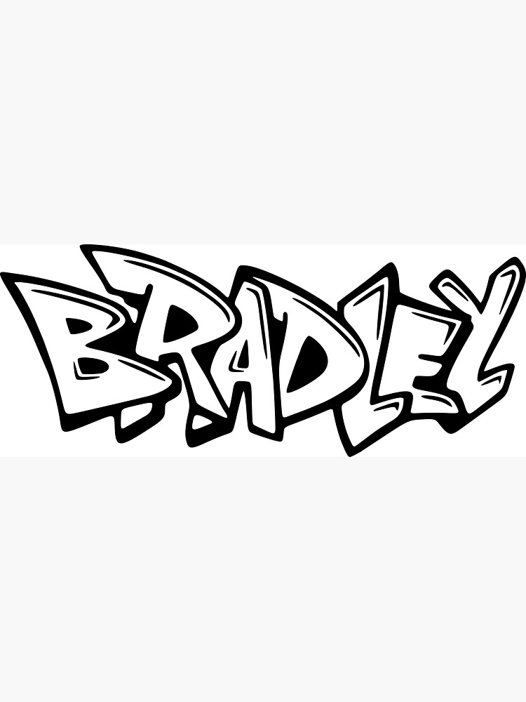 "Bradley - Graffiti Name Design" Sticker for Sale by NameThatShirt ...