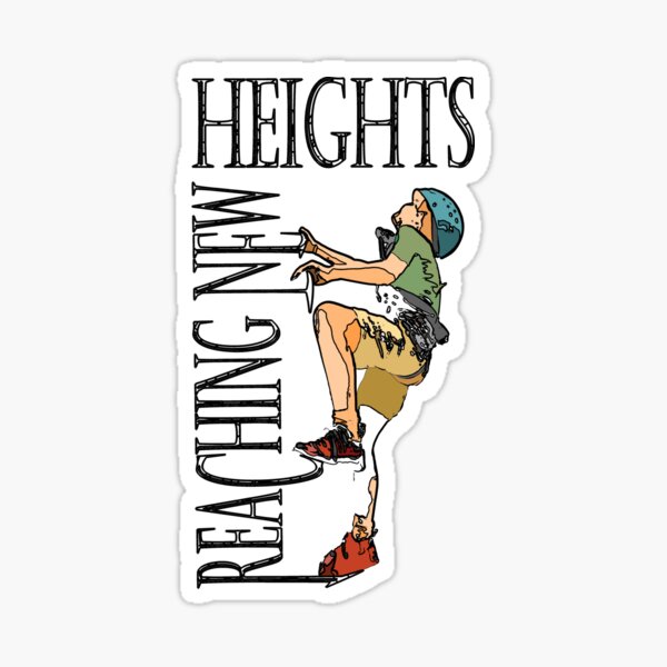 "Climbing new heights" Sticker for Sale by ItsSimpleLines | Redbubble