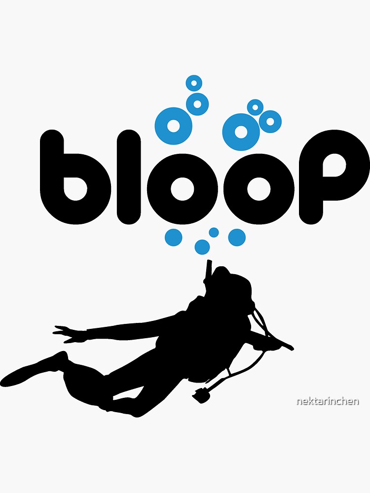 "Diving: bloop" Sticker for Sale by nektarinchen | Redbubble