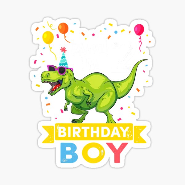 "Rawr I'm 2 Birthday Boy 2 Year Old 2nd Birthday T Rex Dinosaur ...