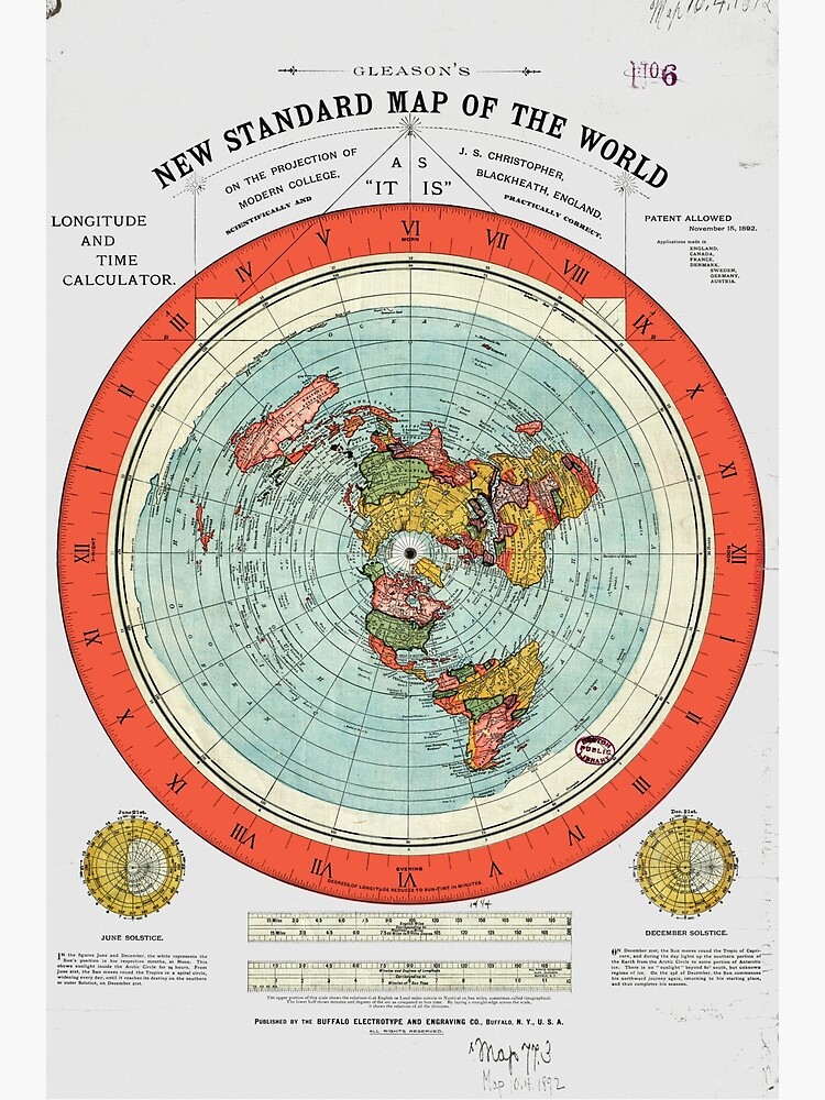 "Flat Earth - Alexander Gleason's New Standard Map Of The World 1892 ...